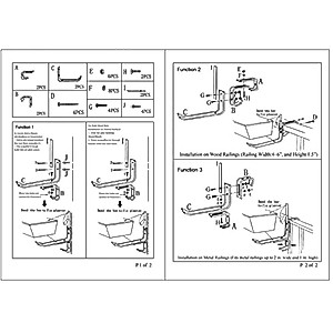 Home Depot Vigoro 3-in-1 Metal Deck Plant Bracket, Planter Box Hanger, Holds 30 lbs