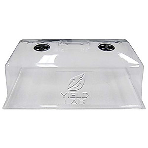 Yield Lab 10 x 20 Inch Black Plastic Propagation Tray – Hydroponic, Aeroponic, Horticulture Growing Equipment (10, Dome and Tray)