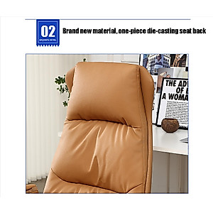 Ergonomic Office Chair, Executive Office Chair Leather Computer Office Ergonomic Recliner Lift Swivel Chair (Color : Green)