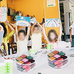 Dayaanee Round Acrylic Box with Lid, 2 Pack Clear Round Organizer Container Acrylic Circle Box with Lid, 5.9” Storage Boxes for Candy,Pill, Nails, Beads and Tiny Jewelry