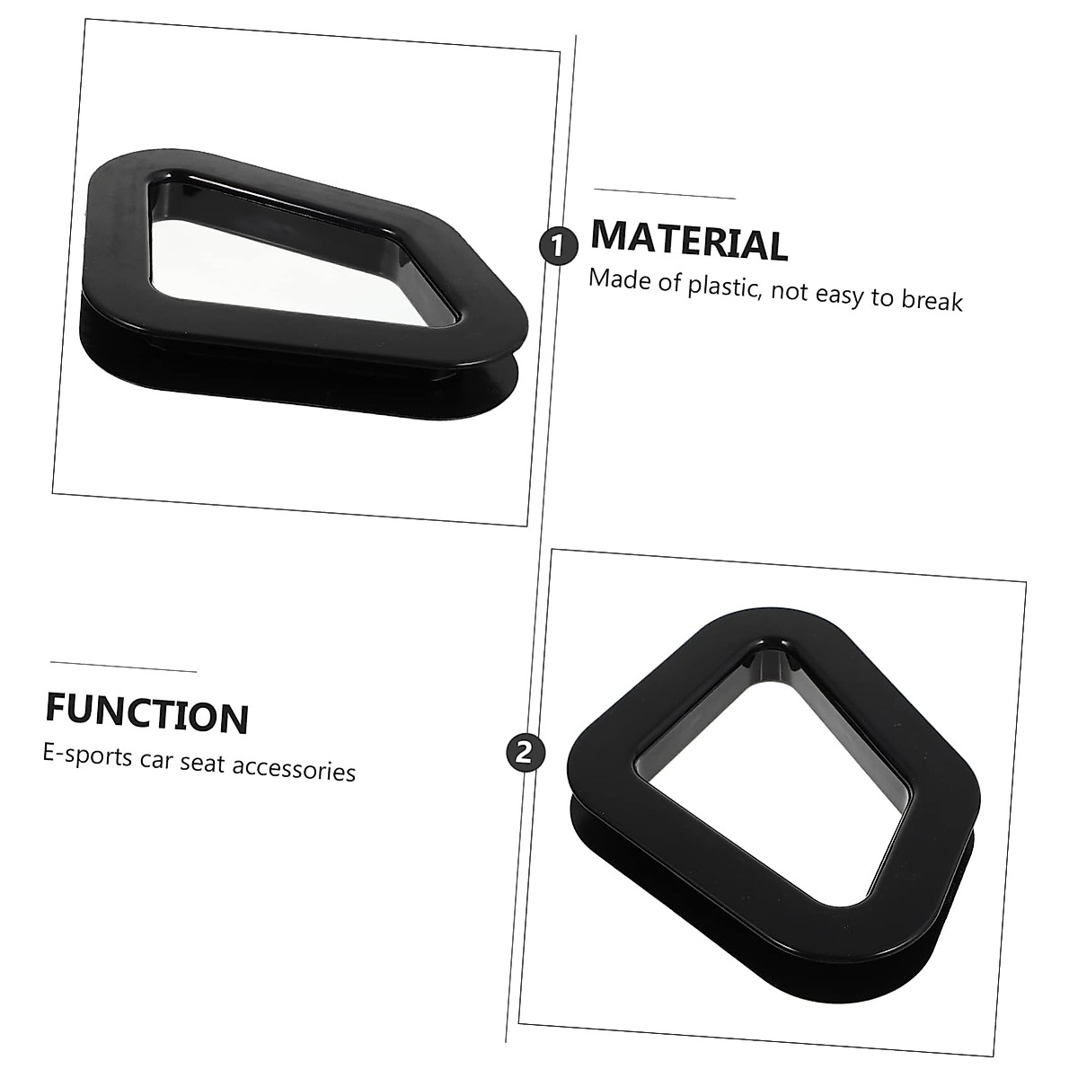 WHAMVOX 4pcs Chair Buckle Mountings of Office Revolving Chair Domestic Chair Accessories Chair Fittings Office Chairs Video Game Chair E- Sports Game Chair Mounting Cybercaf Plastic Black
