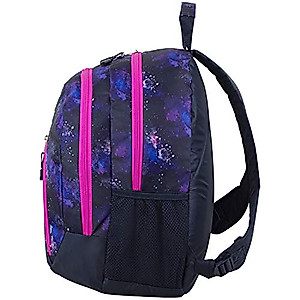 FUEL Active Backpack, Navy Blue/Pink Trim/Galaxy Print
