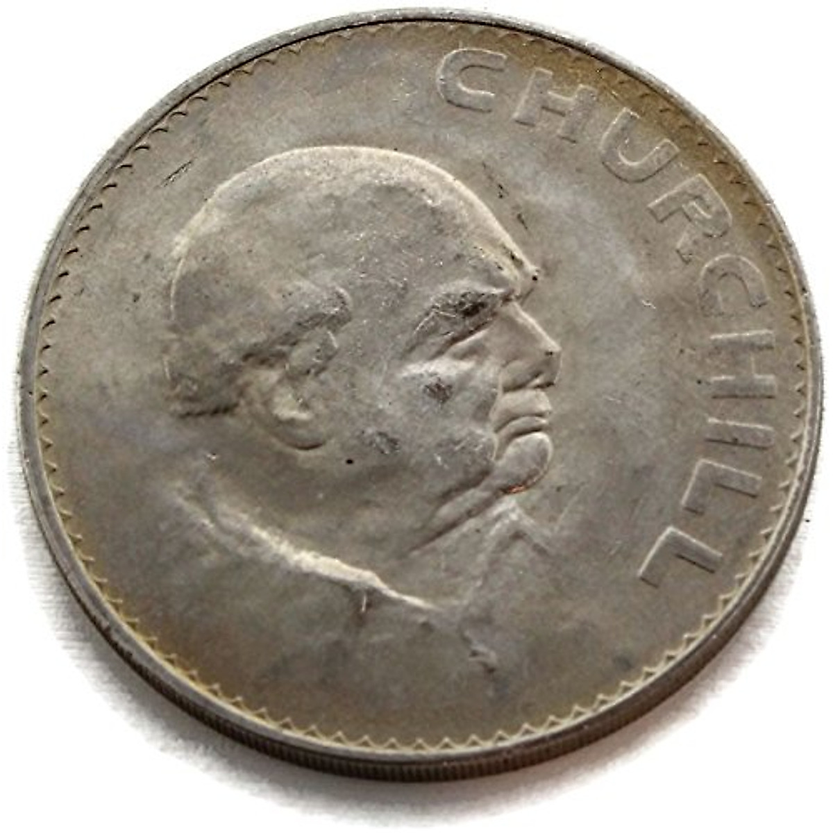 1965 UK Block Of 4 Churchill 5¢ Postage Stamps & Elizabeth II Winston Churchill Commemorative Crown About Uncirculated