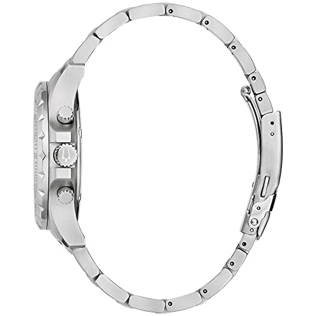 Bulova Men’s Marine Star 6-Hand Quartz Chronograph Stainless Steel Watch, Blue Dial, Tachymeter, 100M Water Resistant (Model: 96B174)