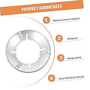 Cabilock Wok Rack Iron Gas Stove Wok Support Ring Wok Support Stand Energy Saving Cooktop Range Pan Gas Cover for Home Restraurant Hotel (Silver)
