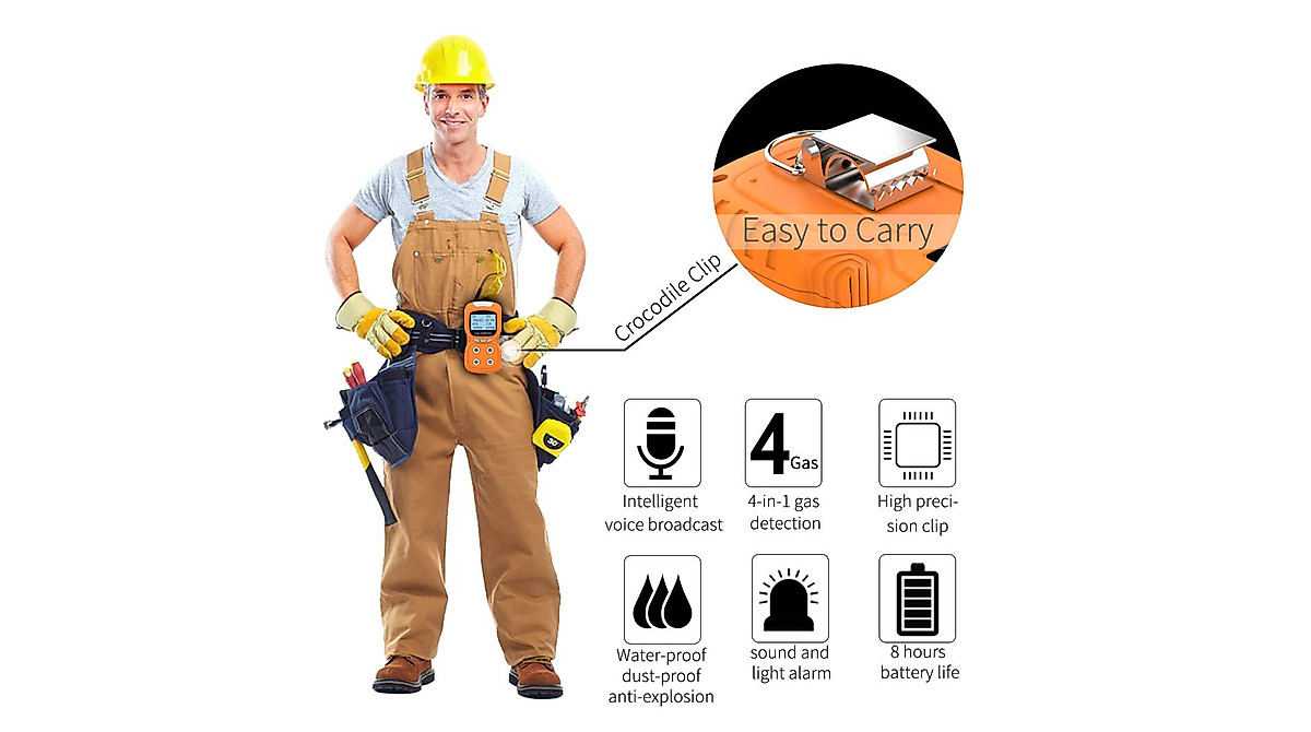 XLA Alert 4-Gas Portable Detector | Monitor LEL, O2, CO, H2S