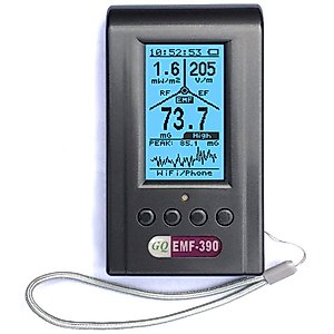 EMF Meter,Advanced GQ EMF-390 Multi-Field Electromagnetic Radiation 3-in-1 EMF ELF RF meter, 5G Cell Tower Smart meter Wifi Signal Detector RF up to 10GHz with Data Logger and 2.5Ghz Spectrum Analyzer