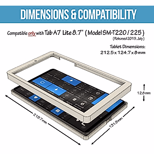 Smart Home Mount Wall Mount Kit for Samsung Galaxy Tab A7 Lite 8.7 Tablet (SM-T220 / 225) - Black