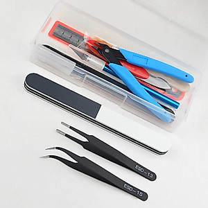 XINGYHENG 15Pcs Modeler Basic Tools Craft Set for Gundam Model Tools Kit with Plastic Box for Model Assemble Car Hobby Model Building Repairing and Fixing DIY Craft kit