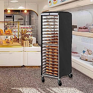 Bakery Single Rack Covers Bun Pan Rack Cover Waterproof Protective Cover Oxford Zipper Baker Rack Cover Bread Rack Cover for Shop Kitchen