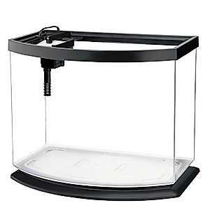 Aqueon LED MiniBow Small Aquarium Fish Tank Kit with SmartClean Technology, Black, 5 Gallon