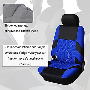 SSNNUU 2PCS Car Seat Cover,Breathable Car Seat Protector Car Seat Covers Front Seats Only, Universal Seat Covers for Cars/Trucks/SUVs Car Accessories Interior Protection & Decoration (Blue)