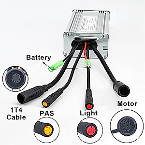 Bike Fender Waterproof Controller 22A 500W 350W Electric Bike Controller for 36V 48V E-Bike Convention Kit with KT LCD4 LCD5 Display Mud Guards (Color : Controller)