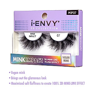 i-Envy False Lashes 3D Mink-Like Plush Impact Natural to Dramatic Vegan Eyelashes