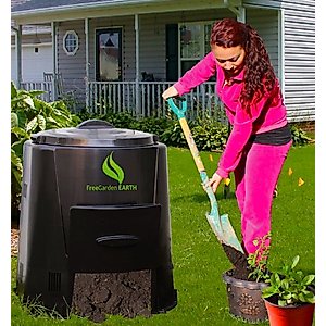 Enviro World Corporation EWC-30 82 Gallon Compost Bin, Black