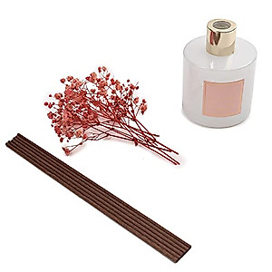 Cocorrína Premium Reed Diffuser Set with Preserved Baby's Breath & Cotton Stick Sandalwood Rose | 6.7oz Scent Fragrance Oil Diffuser for Bedroom Bathroom Living Room Home Décor