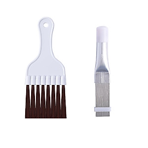 LONCHDAN 2Pcs Air Conditioner Fin Comb Cleaner kit AC Coil Cleaning Brush Condenser Fin Straightener AC Evaporator Comb Radiator Repair Clean Tool