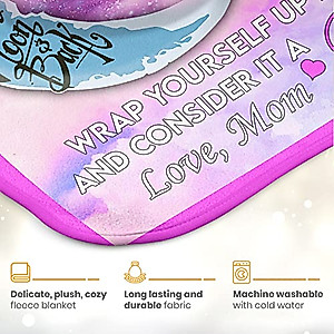 New Daughter Gifts from Mom to Daughter Purple Blanket, to My Daughter Blanket, Soft Fleece Throw Blankets Graduation Gifts Ideas for Women Birthday, Christmas, Mother's Day Daughter Gift 50" x 60"