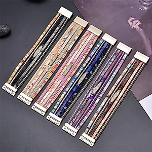 MUERDOU Inspirational Tree of Life Leather Bracelets for Women Cross Boho Jewelry Wristbands Wrap Cuff Bracelets Gifts for Women Purple Zircon