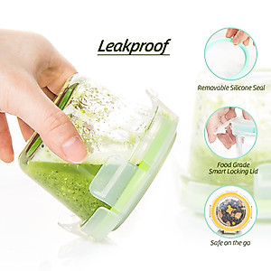 CZUMJJ 4 oz Circular Glass Food Storage Containers Set of 24, Small Containers with Locking Lids, Airtight Glass Food Jars for Food Portion, Snacks | Freezer, Microwave & Dishwasher Safe