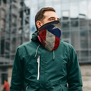 HSELOGI 4Pcs USA Puerto Rico Flag Headwear Neck Gaiter Tube Scarf Headbands Bandana Balaclava For Outdoor