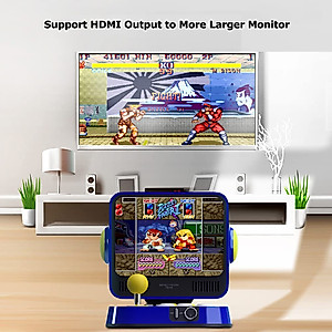 RETRO STATION Capcom Arcade Console, Pre-Loaded with Official Licenced Capcom 5 Street Fighter Series Games and 5 Mega Man Series Games, 8 Inch LCD Monitor and Support HDMI Output to Large Screen