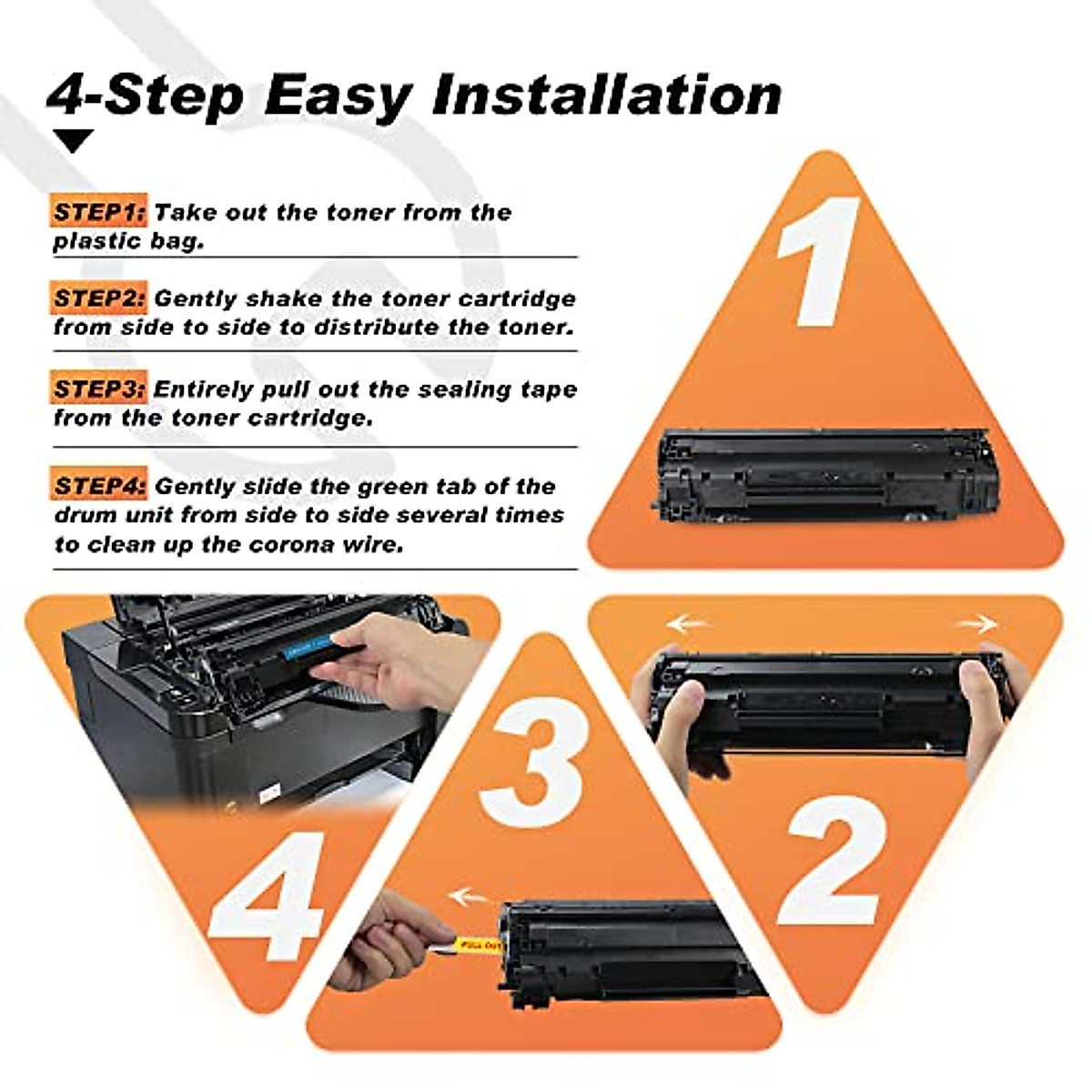 v4ink Compatible Toner Cartridge Replacement for Canon 137 CRG137 for Canon imageCLASS MF212w MF216N MF227DW MF229DW MF232w MF236N MF244dw LBP151dw D570 MF210 MF220 MF230 MF240 Series Printer (4Packs)