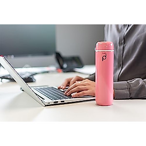 Grunwerg HCF-200P Vacuum Insulated Drinkpod Capsule Flask, Stainless Steel, Pink, 200ml