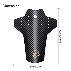 TEKCAM MTB Fender Mountain Bike Fender with Gold Pattern Universal Front and Rear Mountain Bicycle Mud Guard Fits 20"/24"/26"/27.5"/29" Fat Tire Bikes and All Disc Brake Bicycles - 1 Pair