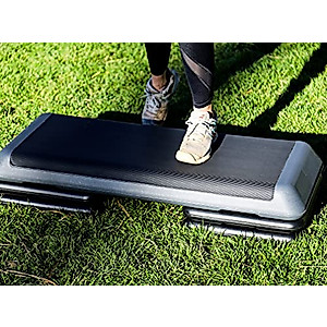 ZENY 43'' Exercise Aerobic Step Platform Adjustable Fitness Stepper with 4 Detachable Risers Fitness Workout Stepper for Home Gym Cardio Strength & Training