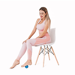 Fascia Stretcher & Foot Stretcher for Plantar Fasciitis with Massage Ball, Achilles Tendinitis, Foot Drop, Yoga Foot & Leg Stretching Strap (Red)