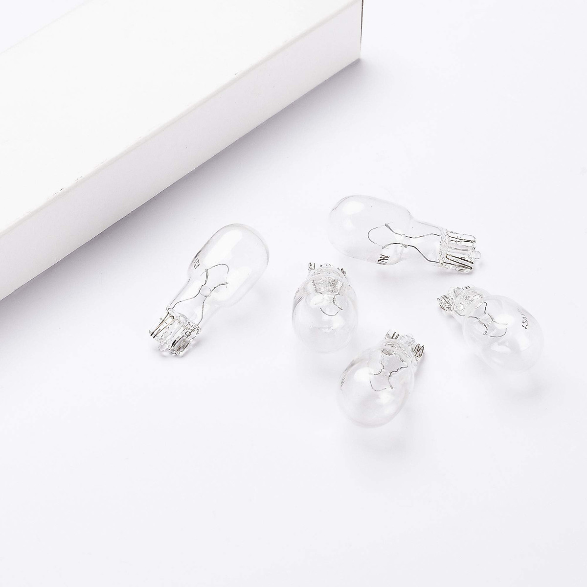 haraqi Landscape Bulb T5 12V Low Voltage 7 Watt Wedge Base Clear Xenon Light Bulbs for Landscape Lights, Cabinet and Automotive (10 Pack)