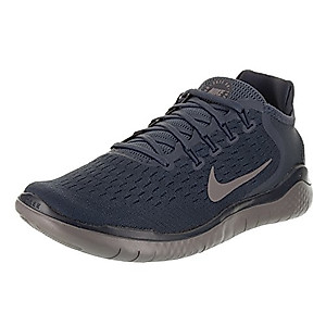Nike Men's Free RN 2018 Running Shoes (8, Navy/Grey)