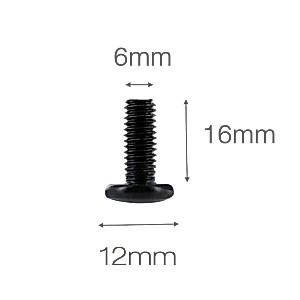 Lancher 60-Pack M6 x 16mm Screws and Cage Nuts for Server Shelf Cabinets Rack Mount 1U 2U 6U 12U Rack Screw cage nut - Black