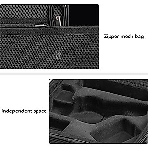 Khanka Hard Travel Case Compatible with DJI Osmo Mobile 6 Smartphone Gimbal Stabilizer, DJI OM Fill Light Phone Clamp, Case Only