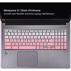 2PCS Keyboard Cover for 15.6" Acer Chromebook 315 CB315 715 CB715 with Numeric Keypad, Acer Chromebook 317 CB317 17.3" Skin Protector, Acer Chromebook 15 Keyboard Cover, Gradual Pink+Clear