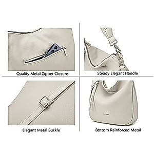 Hobo Bag Purses for Women Large Designer Top Handle Shoulder Handbags Ladies Large Tote Bucket Concealed Carry Purse Satchel Crossbody with Zipper for Women