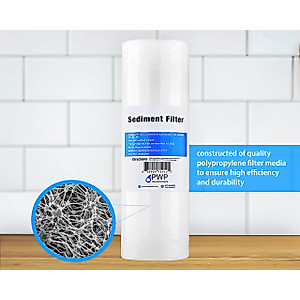 Sediment Melt Blown Water Filters 10x2.5" Standard 50 Micron 12 Pack