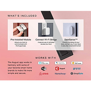 Emtek Empowered Motorized Touchscreen Keypad Smart Deadbolt - Connected by August, Flat Black Coated (US19), Model: EMP1101US19