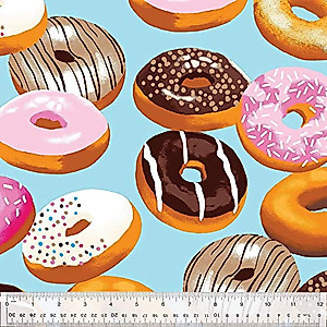Dozen Donuts Anti-Pill No-Sew Throw Fleece Fabric Kit (72x60)