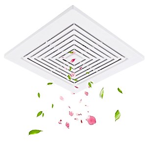 EAGLEGGO S97011723 Bathroom Ceiling Fan Grille with Springs for Square Ceiling or Wall-Mount Exhaust Fan Replacement Vent Cover Fits Models 663 670 671 675 688 689 Ventilation Fan (9-1/4" x 9")