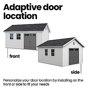 Handy Home Products Scarsdale 10x16 Do-it-Yourself Wooden Storage Shed with Floor