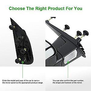 SCITOO Driver Side Mirror fit for 2002-2008 for Ford E150 E250 E350 E450 E550 Van with Duel Glass Fold Manual Controlling Features Puddle Light Exterior Accessories Left Side Mirror