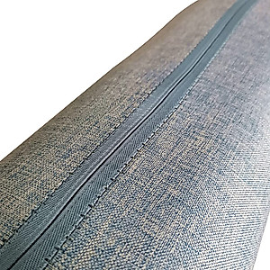 NGT new guide steps Yoga Bolster Pillow for Meditation and Support - Rectangular Yoga Cushion Foam Wedges Washable Suede Pillowcase for Men and Women with Carry Handles.… (Blue Soft Fabric)