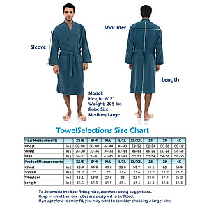 TowelSelections Turkish Terry Kimono Bathrobe - 100% Turkish Cotton, Terry Cloth Bath Robe for Women and Men, Made in Turkey (White, L/XL)