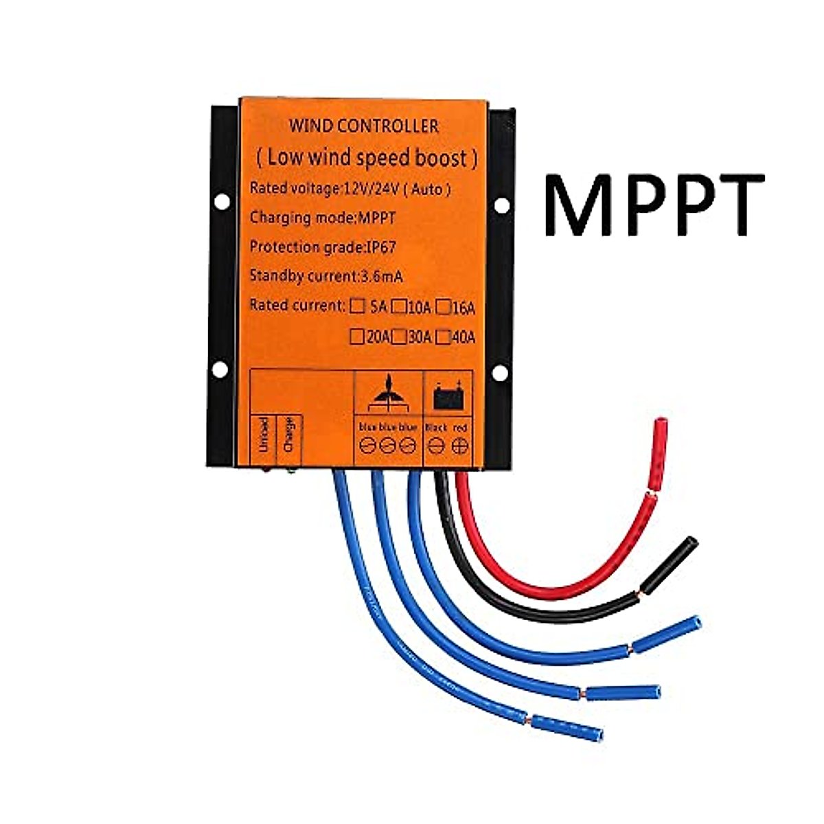 HUIZHITENGDA 8000W Waterproof Solarwind Turbine Controller,IP67 Waterproof DC 12V 24V 48V MPPT Charger Wind Turbine Controller for Wind Turbines and Water Turbines,12v