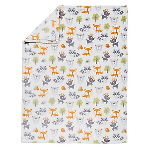Trend Lab Plush Baby Blanket, Green Forest Pals