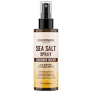 Viking Revolution Coconut Sea Salt Spray for Hair Men - Hair Texturizing Spray with Kelp, Aloe Vera & Red Algae Extract - Surf Spray to Add Volume and Texture - Sea Salt Spray for Men Beach Hair Spray