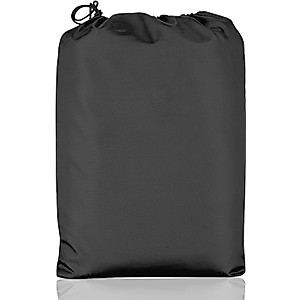 XYZCTEM Motorcycle Cover -Waterproof Outdoor Storage Bag,Made of Heavy Duty Material, Fits up to 87" Harley Davison and All Motors(Black& Lockholes& Professional Windproof Strap)