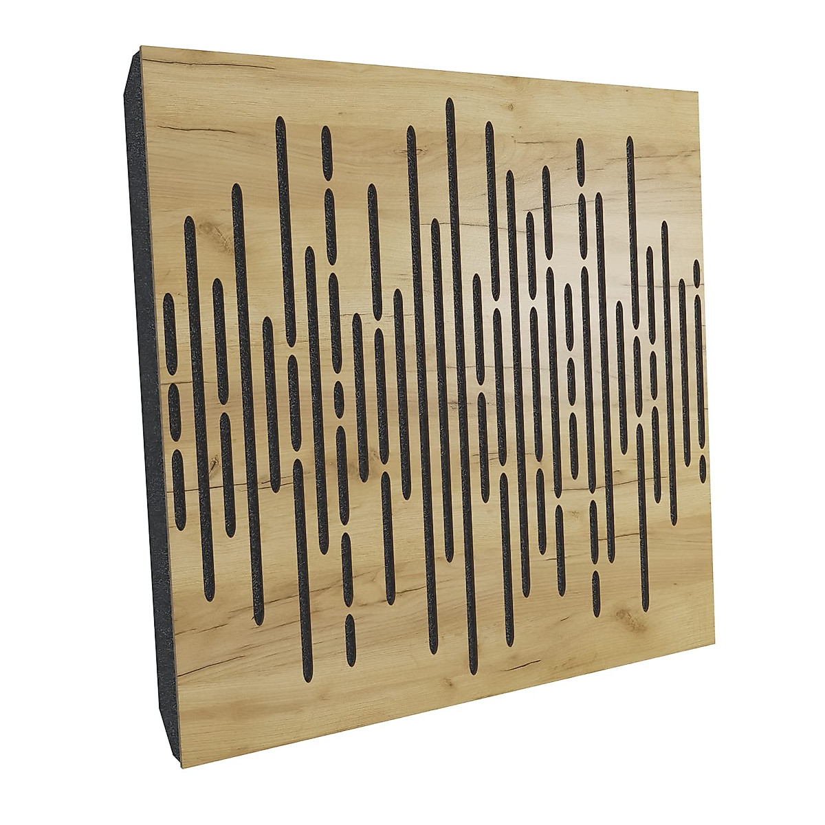 (4 Pack) Sound Absorption-Diffuse Acoustic Panel «Wave» for rec.studio | Wood laminated: (Oak)